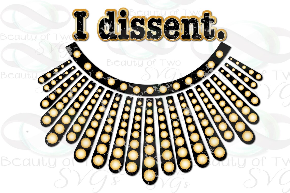 I Dissent Necklace, Retro RGB Sublimation Design (PNG Digital Download ...