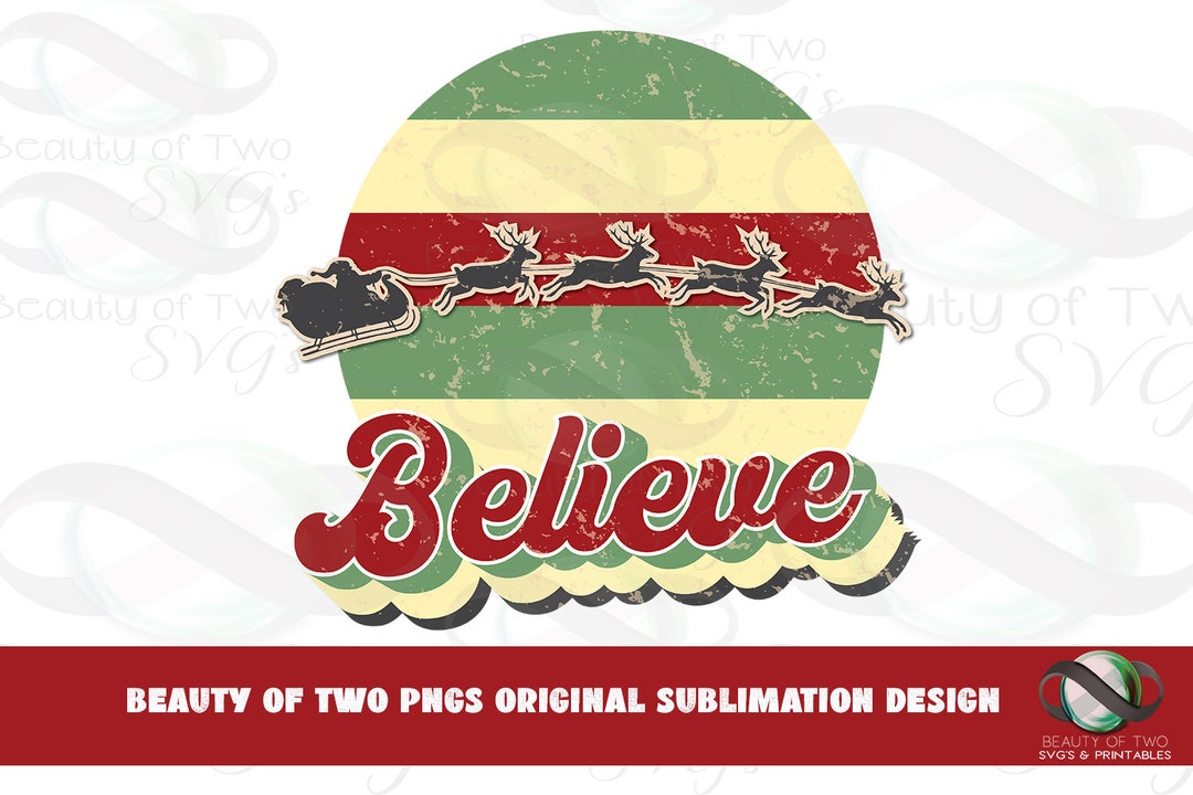 Christmas Retro Santa Png Sublimation, Santa Sleigh Vintage Sublimation ...