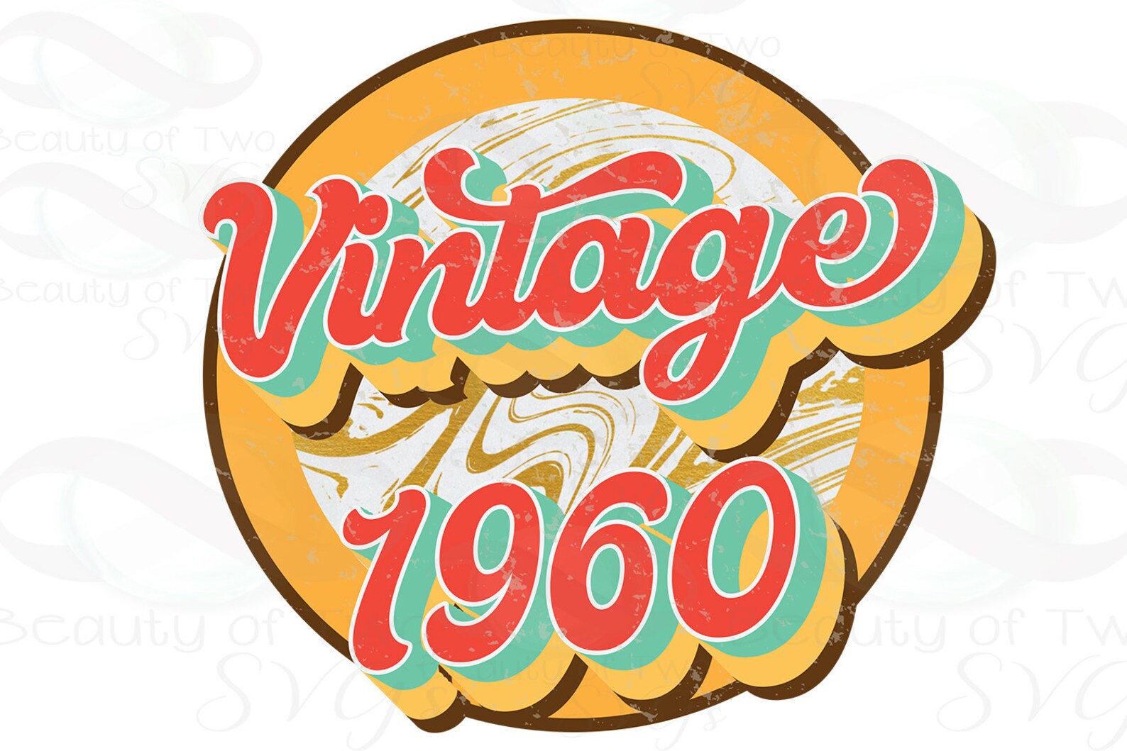 Vintage 1960 Retro Birthday png Sublimation Birthday Vintage | Etsy