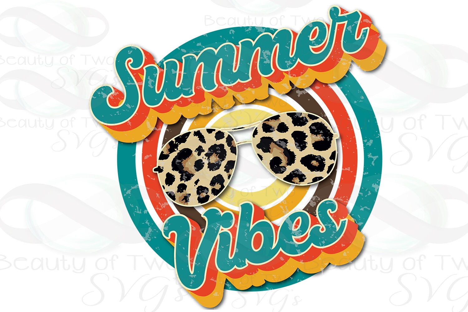 Summer Vibes Retro Vintage Logo Sublimation Summer Cheetah - Etsy Singapore