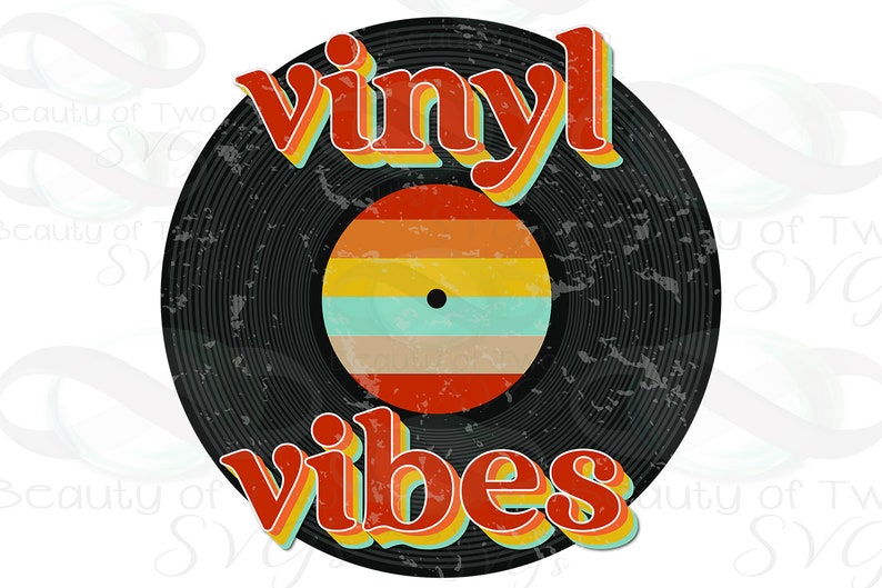 Vinyl Vibes Retro Vintage Logo Sublimation Record Vinyl | Etsy
