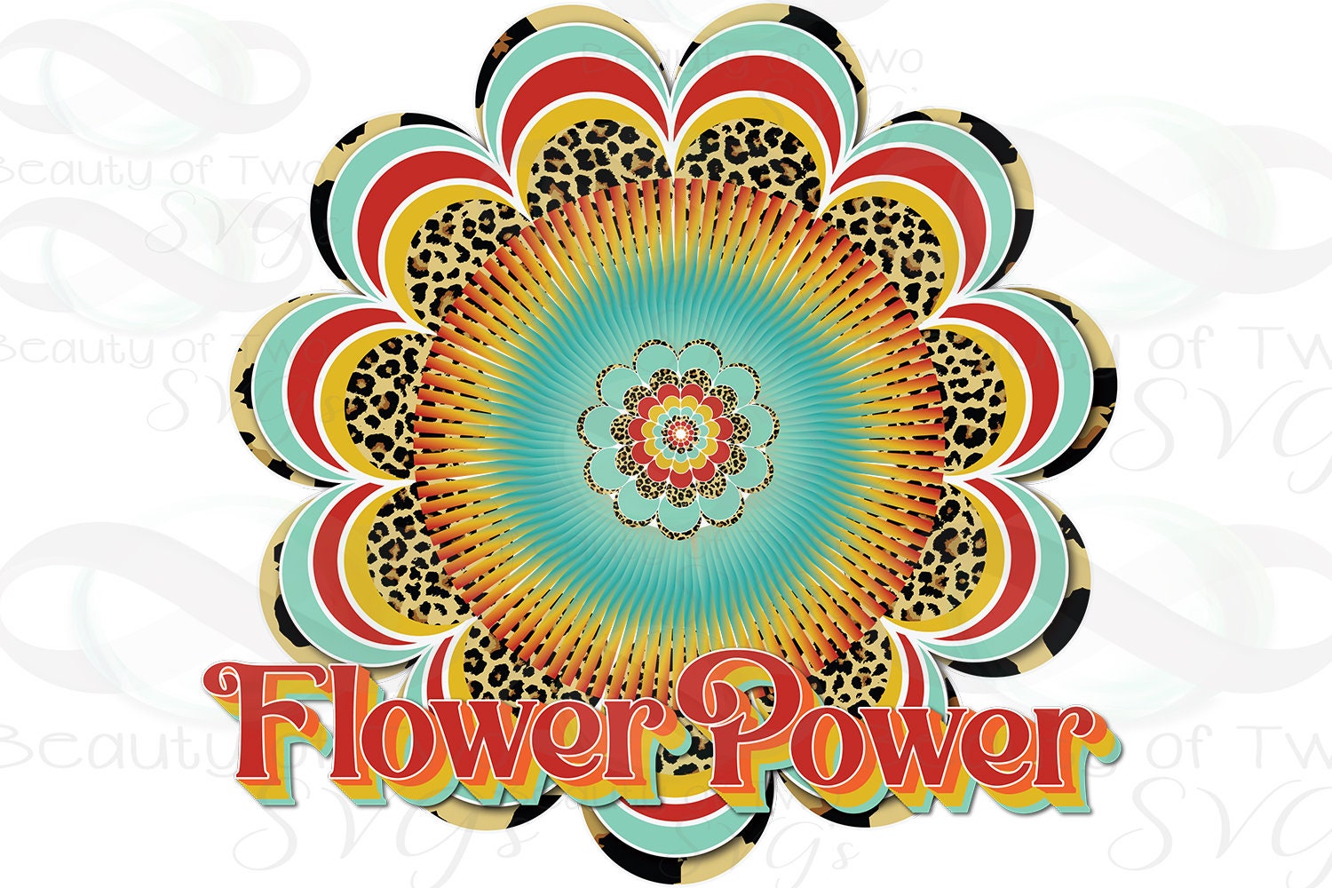 Flower Power Retro Vintage Logo Sublimation, Summer Flower Sublimation ...