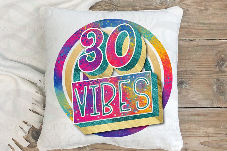 30 Vibes Retro 30th Birthday Png Sublimation 30th Birthday - Etsy