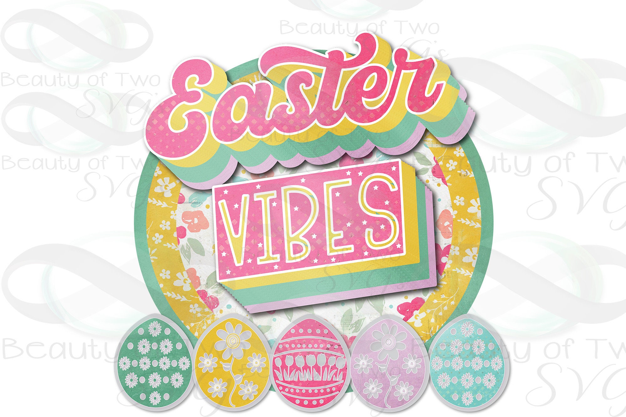 Easter Vibes Eggs Retro Logo Sublimation Vintage Easter | Etsy
