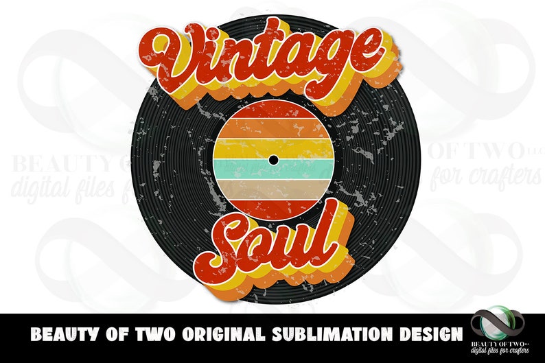 Vintage Soul Retro Vintage Logo Sublimation Record Vinyl | Etsy