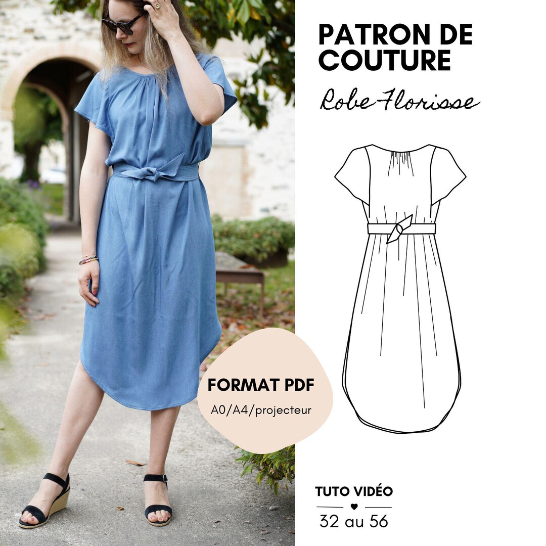 Women's PDF Sewing Pattern | Flowy and Feminine Summer Dress | Boho ...