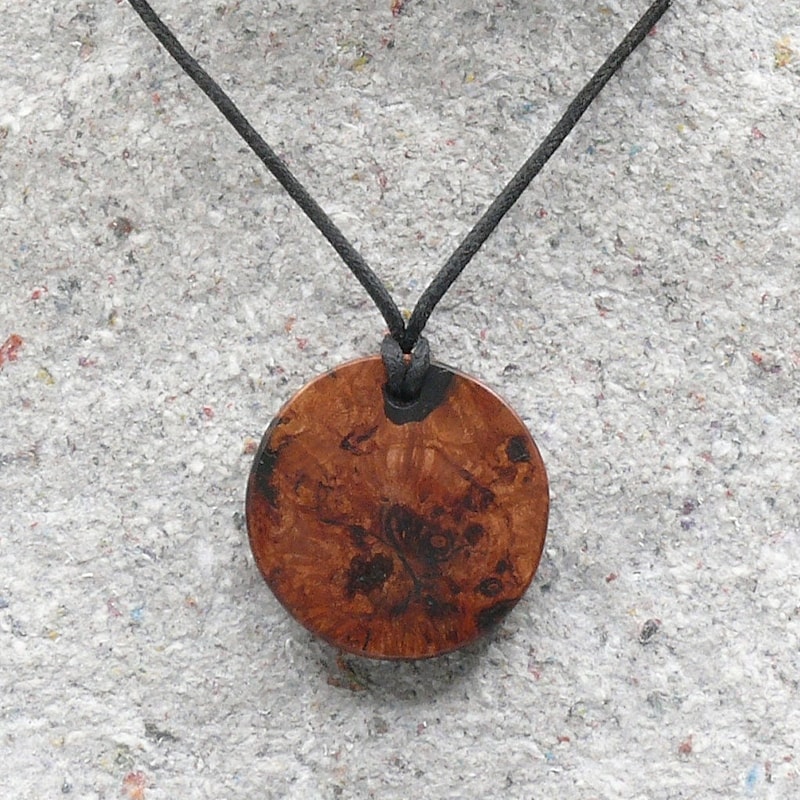 Wood Pendant Necklace - Etsy