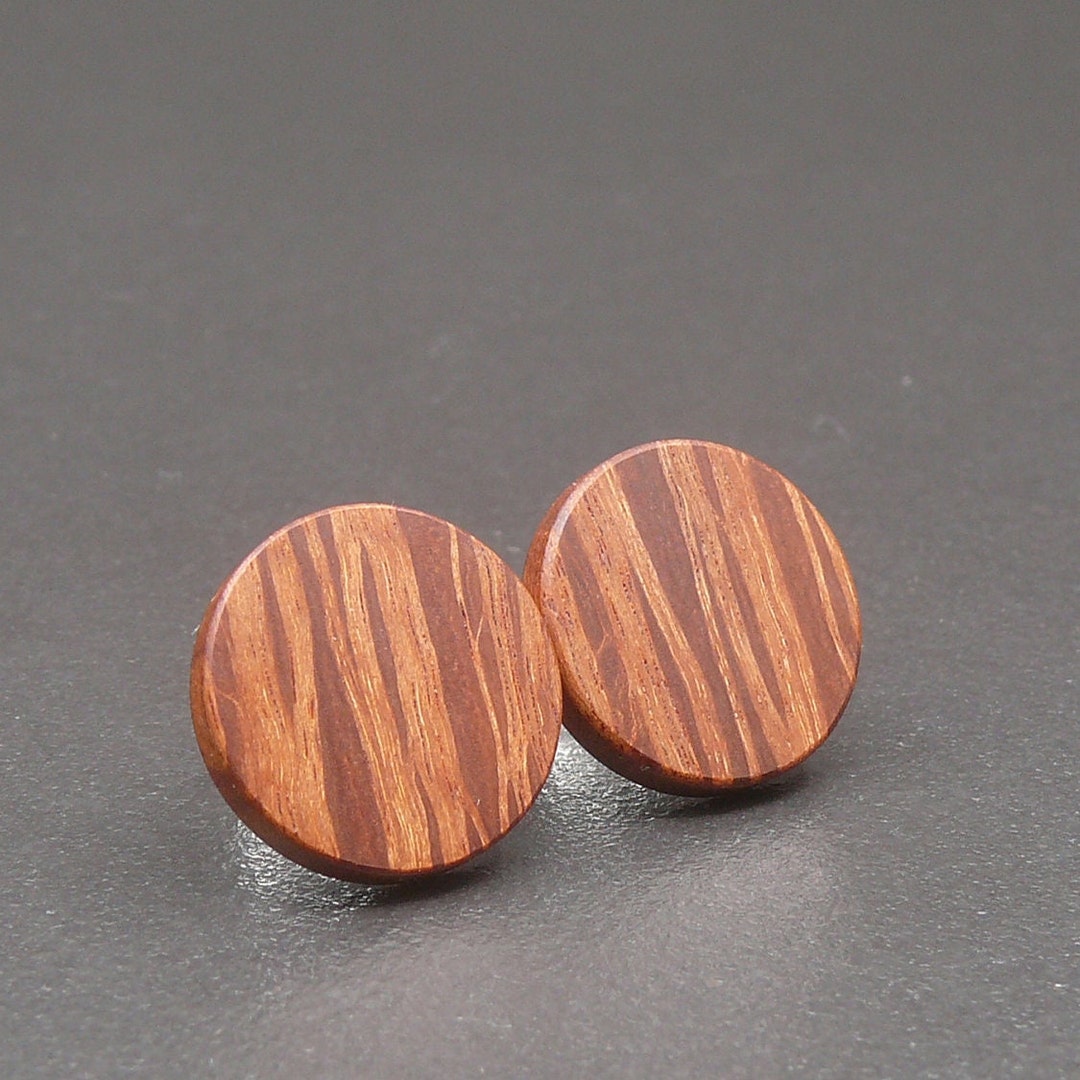 Studs - Buloke - 7 Sizes - Round Wooden Stud Earrings - Ethical ...