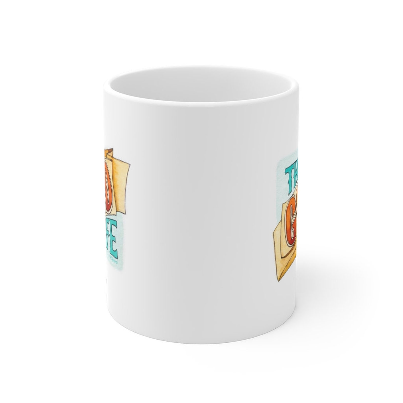 The Good Life, Watercolor Art Mug | Good Vibes Tea Coffee Mug, Positive ...