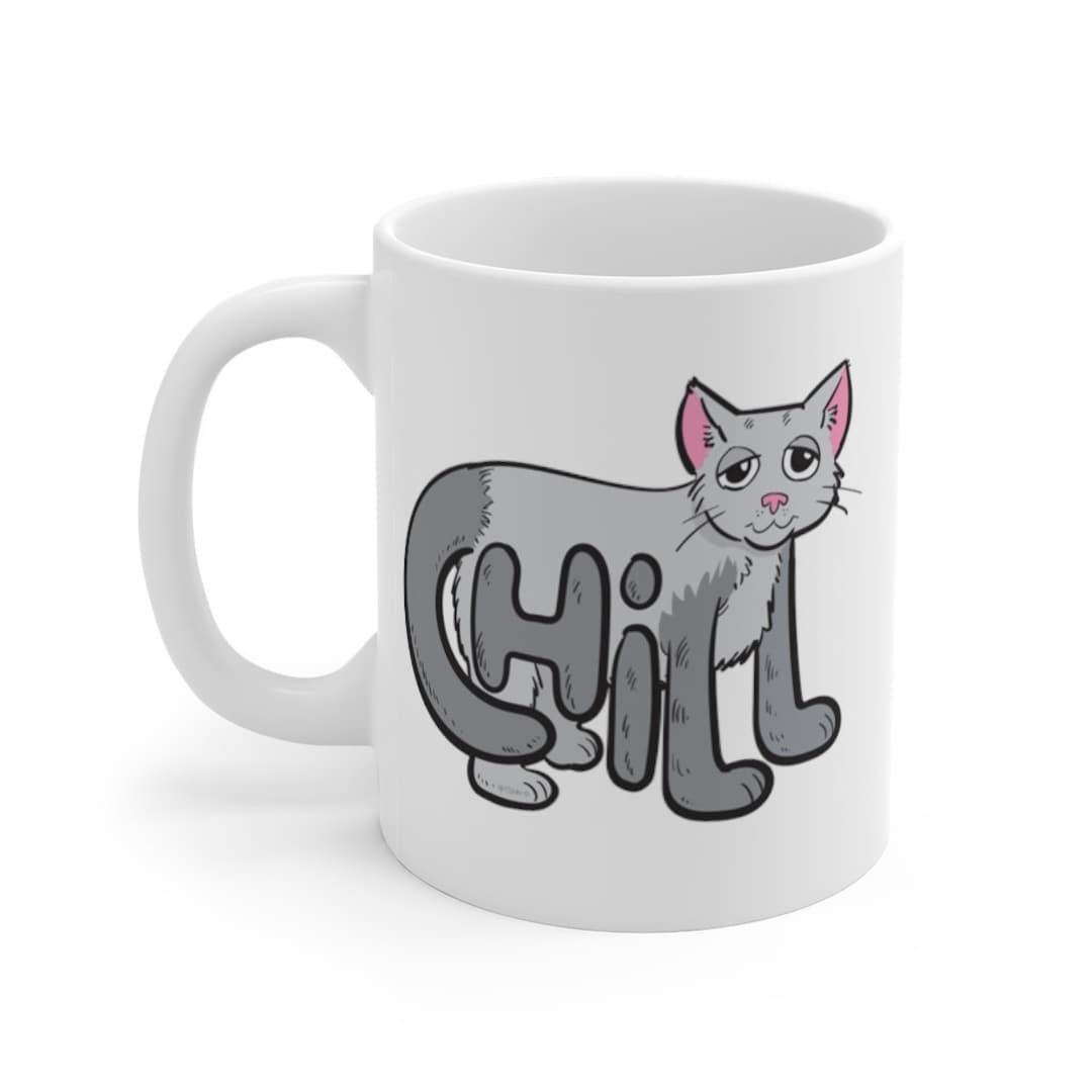 Taza Chill Para Los Amantes De Los Gatos, Dueños De Gatos Locos, Taza ...
