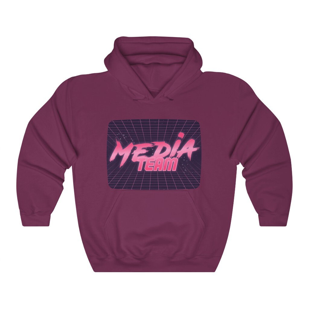 1980er Retro Media Team Hoodie Filmarbeiter, kommerzielle Produktion ...