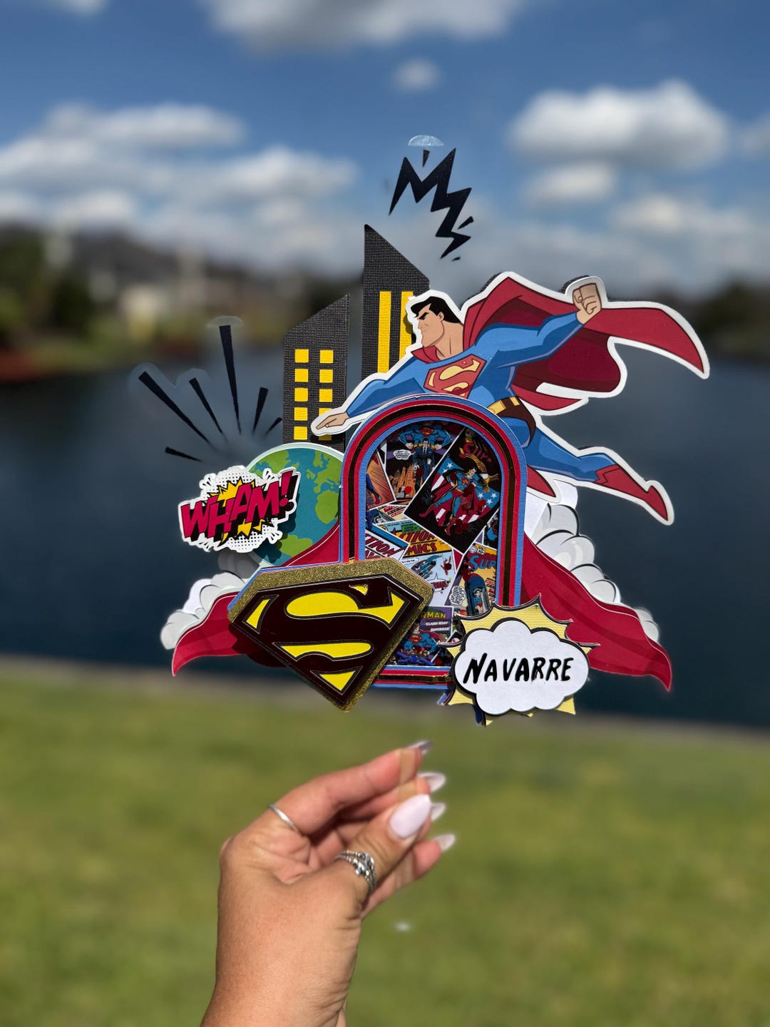 Superman Cake Topper | Superhero Birthday Party Decoration | Custom ...