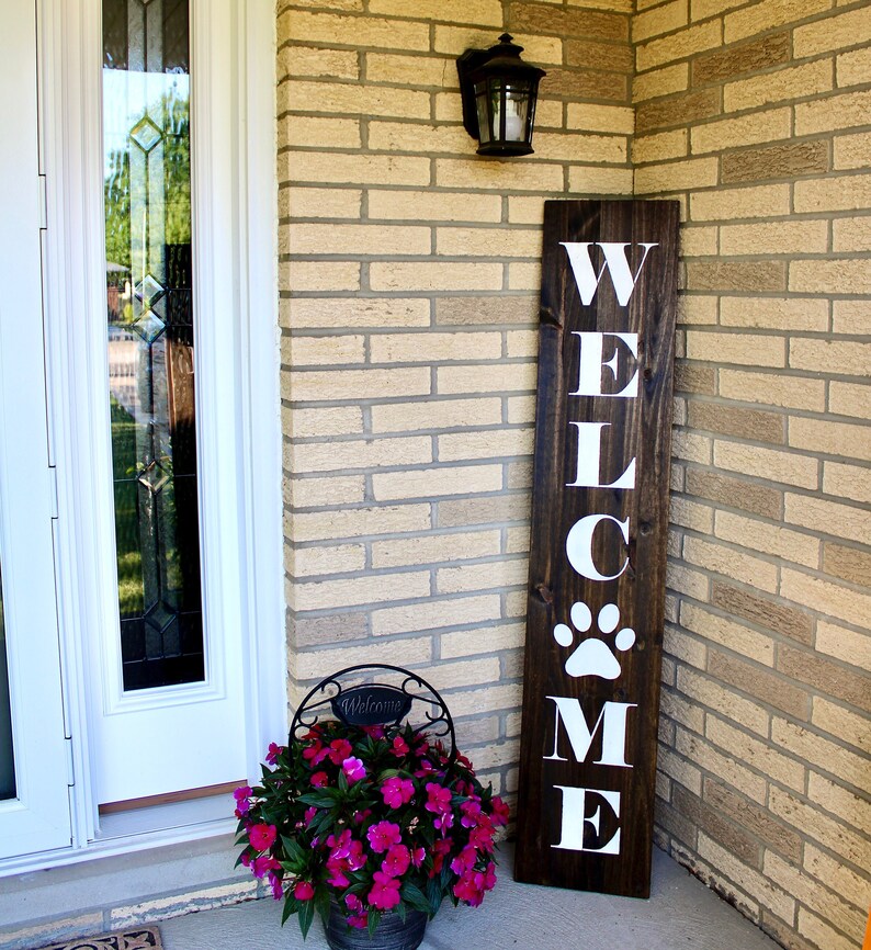 Reversible Welcome Porch Leaner Porch Leaner Front Porch | Etsy