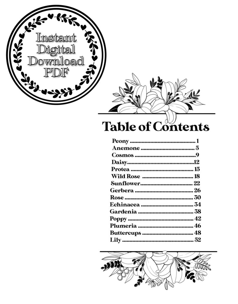Learn to Draw Flowers Step by Step - PDF Download - Etsy
