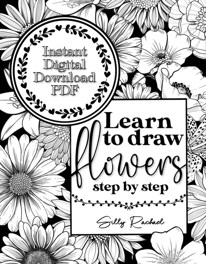 Learn to Draw Flowers Step by Step - PDF Download - Etsy