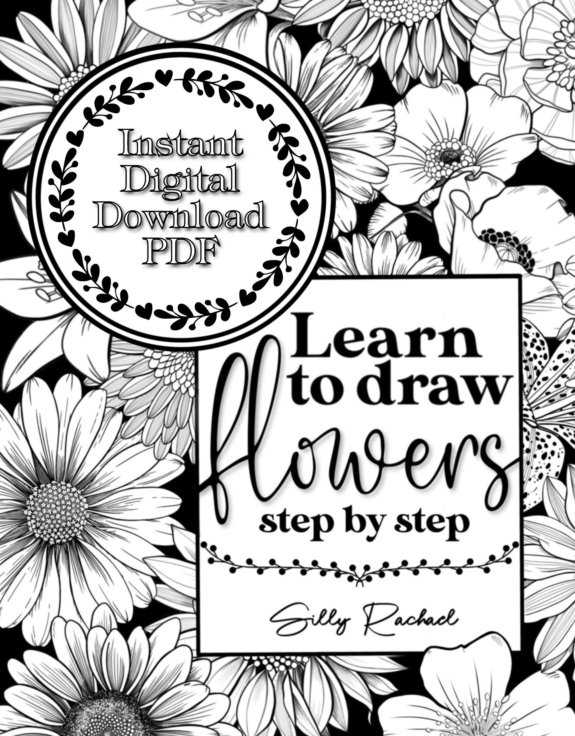 Learn to Draw Flowers Step by Step - PDF Download - Etsy
