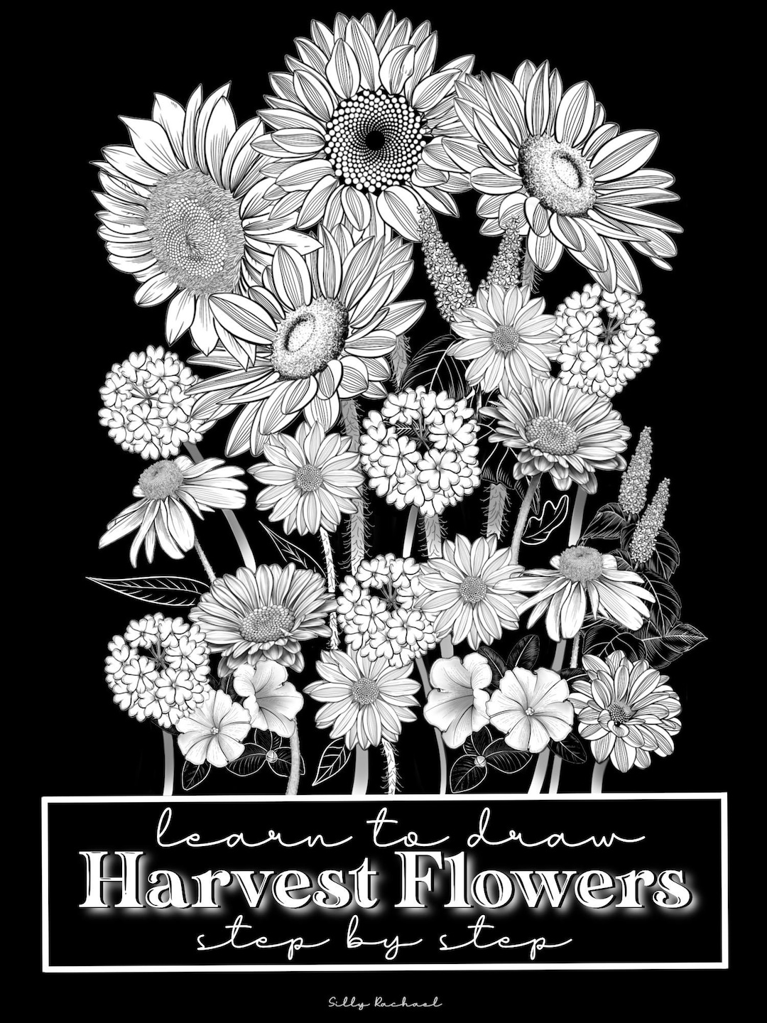Learn to Draw Harvest Flowers - Etsy