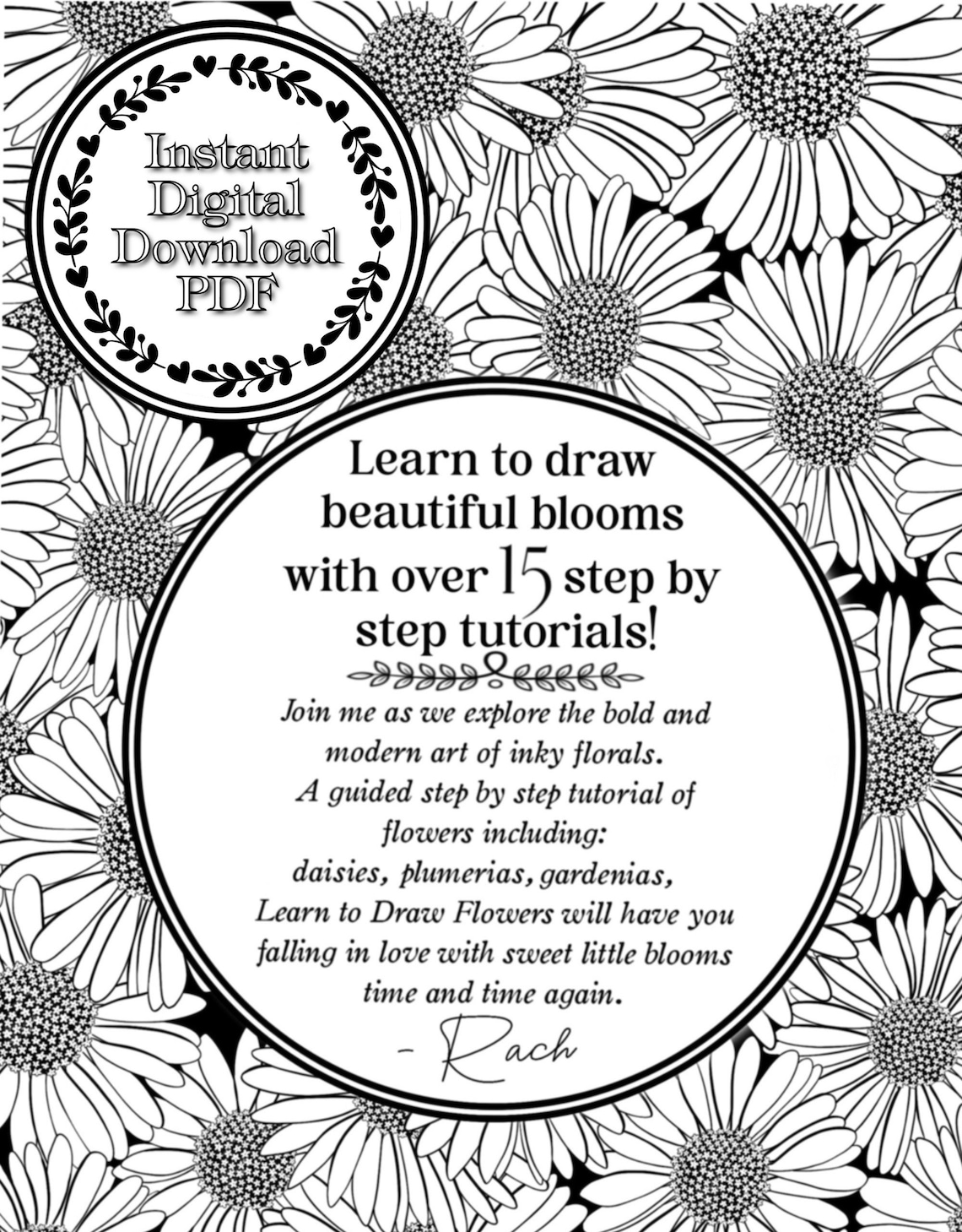 Learn to Draw Flowers Step by Step PDF Download - Etsy