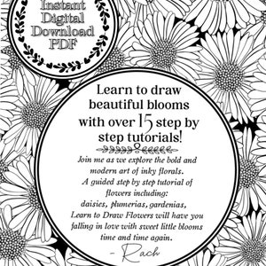 Learn to Draw Flowers Step by Step - PDF Download - Etsy