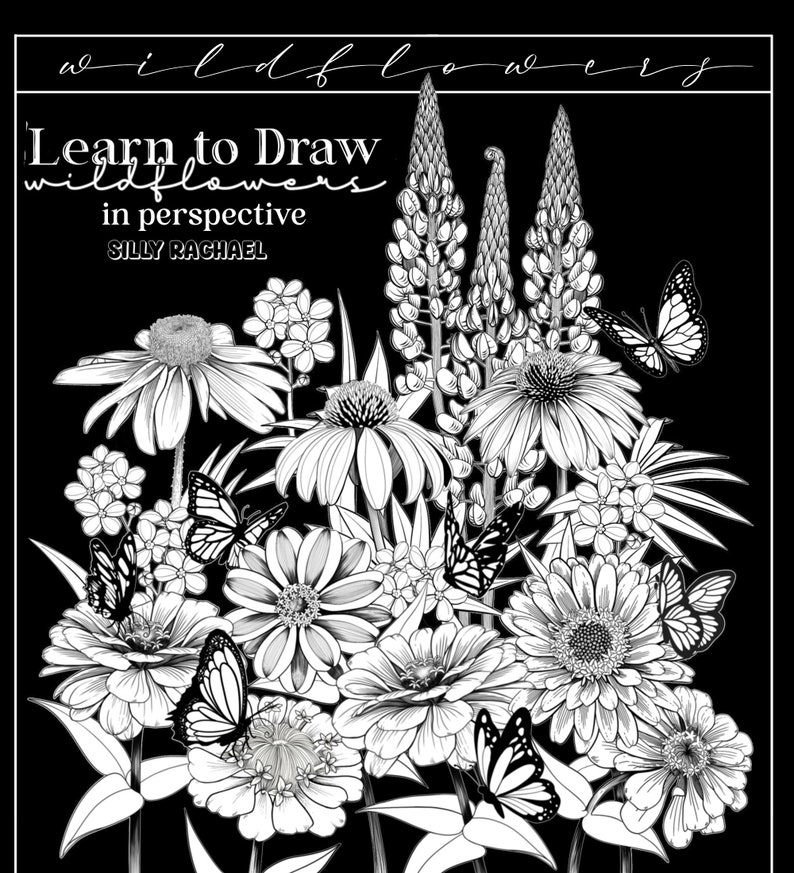 Learn to Draw Wildflowers in Perspective - Etsy