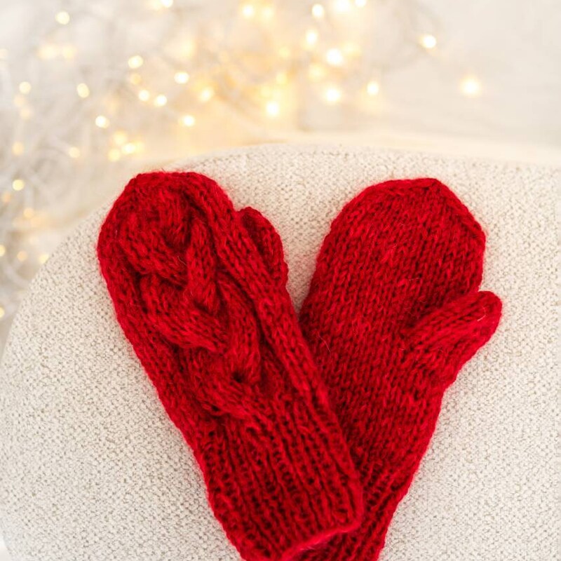 Red Mittens - Etsy