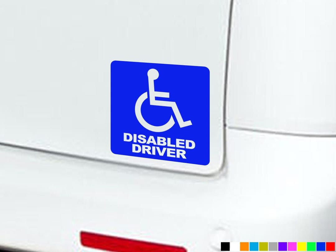 DISABLED DRIVER CAR Stickers Decals Bumper Window Van Access Required ...
