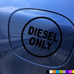 DIESEL ONLY Fuel Filler Cap Car Sticker Decal Vinyl Bumper Window Funny ...