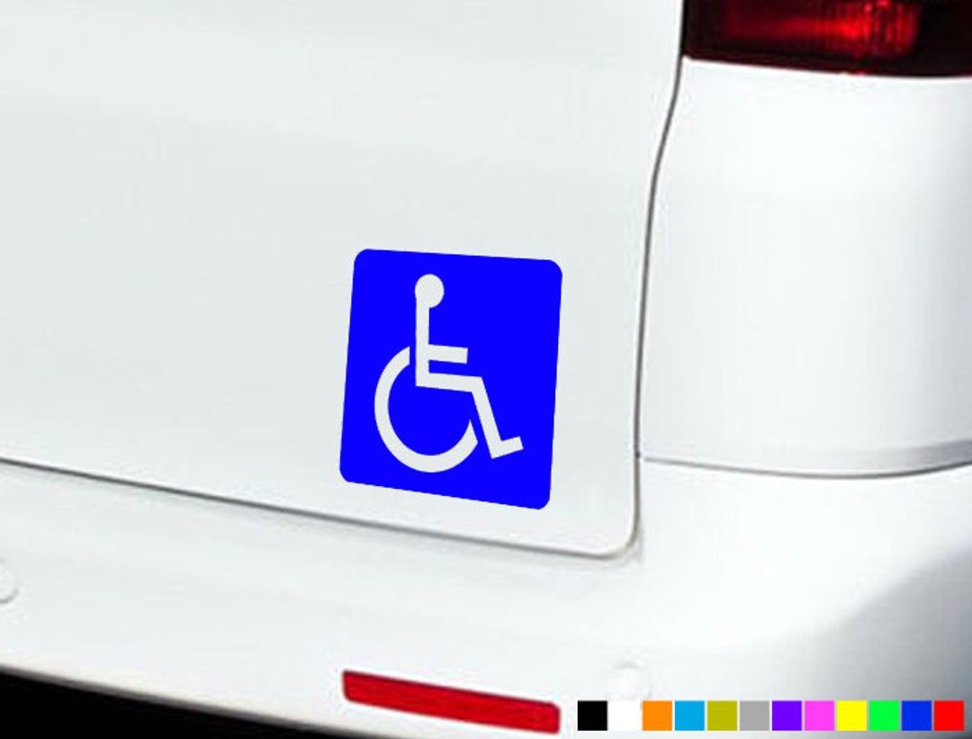 DISABLED LOGO WHEELCHAIR Car Sticker Decal Window Door Disabled Blue ...