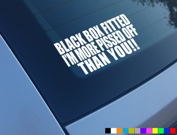 BLACK BOX FITTED Funny Car Sticker Decal Vinyl Young Driver - Etsy