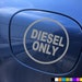 DIESEL ONLY Fuel Filler Cap Car Sticker Decal Vinyl Bumper Window Funny ...