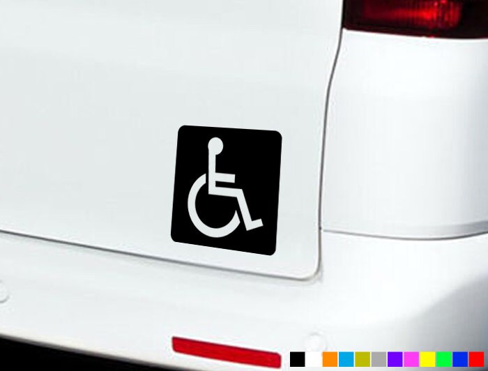 DISABLED LOGO WHEELCHAIR Car Sticker Decal Window Door Disabled Blue ...