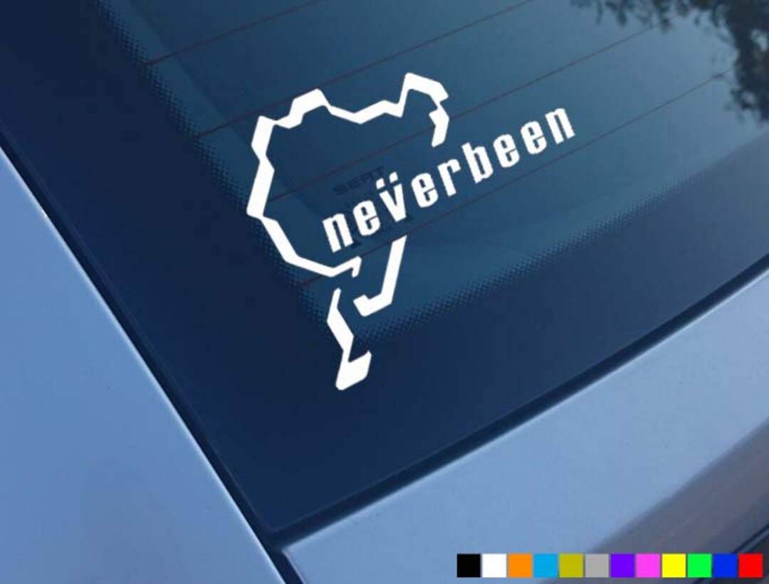 NEVERBEEN Car Sticker Decal Vinyl Bumper Window Funny Nurburgring JDM ...