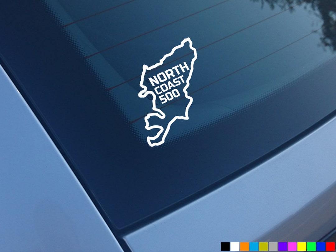 NC500 NORTH COAST 500 Car Sticker Outline Scotland Decal Vinyl Bumper ...