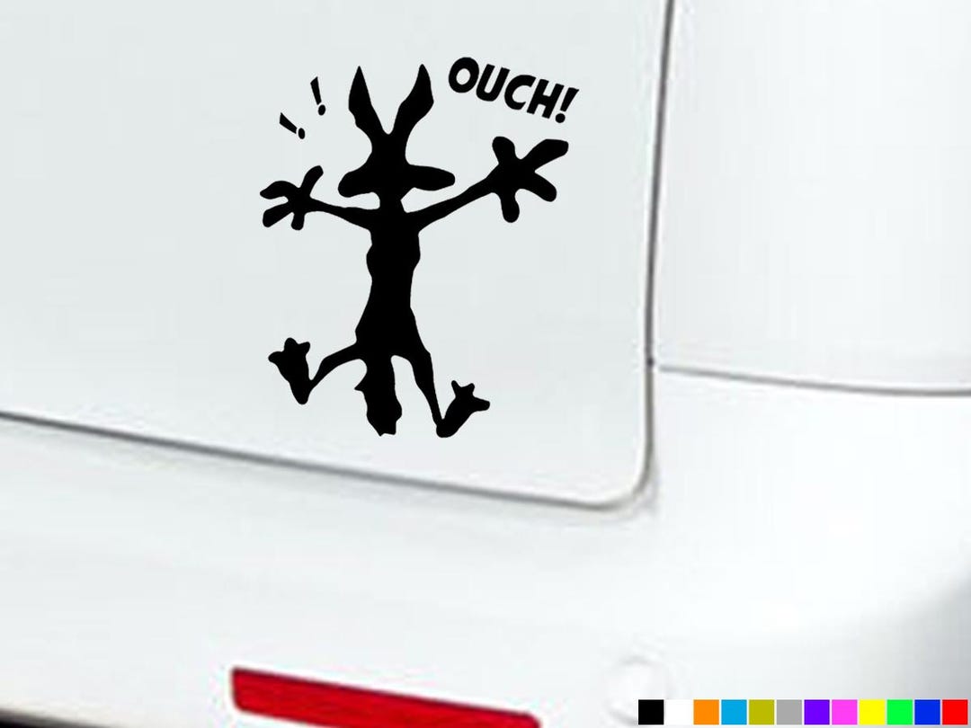 COYOTE SPLAT FUNNY Car Stickers Decals Bumper Window Vinyl Laptop Van ...