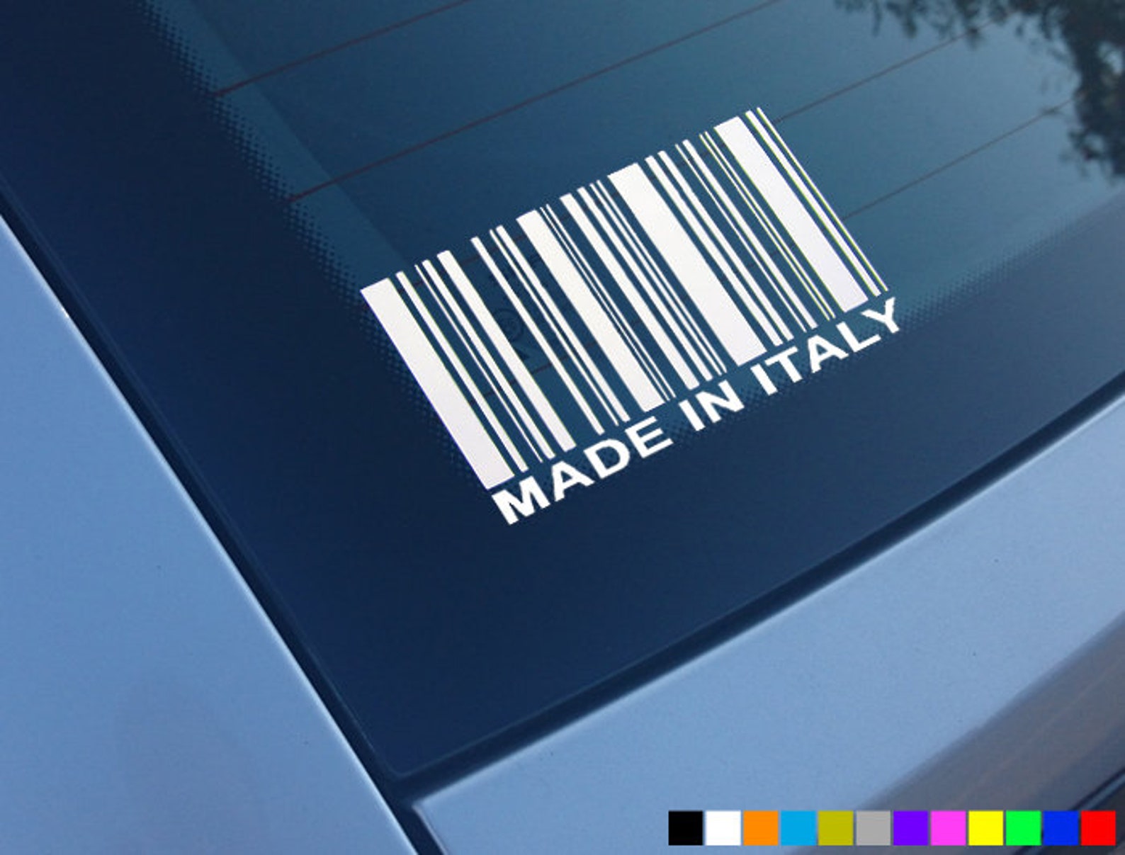 MADE IN ITALY Funny Car Stickers Decals Vinyl Window Fiat Alfa Romeo ...