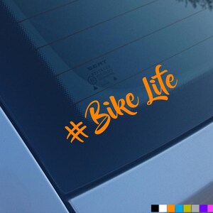 BIKE LIFE CAR Stickers Decals Van Window Bumper Mtb Bmx Motorcross ...