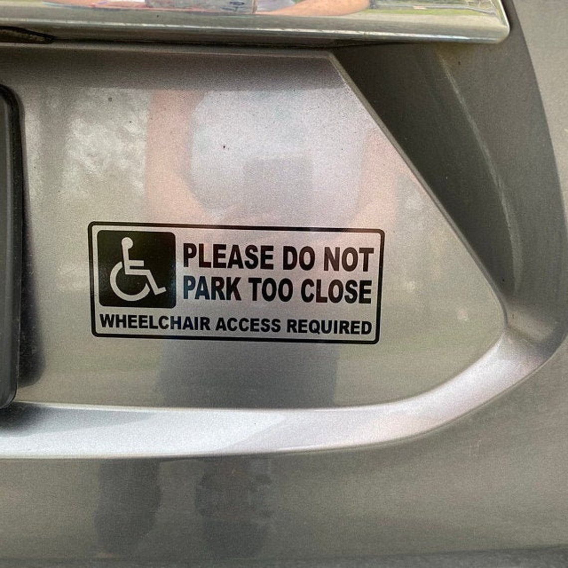 WHEELCHAIR ACCESS REQUIRED Car Sticker Decal Window Door Disabled Blue ...