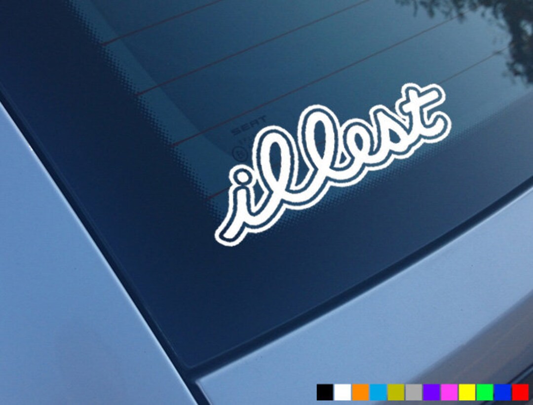 ILLEST V2 Car Sticker Decal Vinyl Bumper Window Funny JDM Jap Drift - Etsy