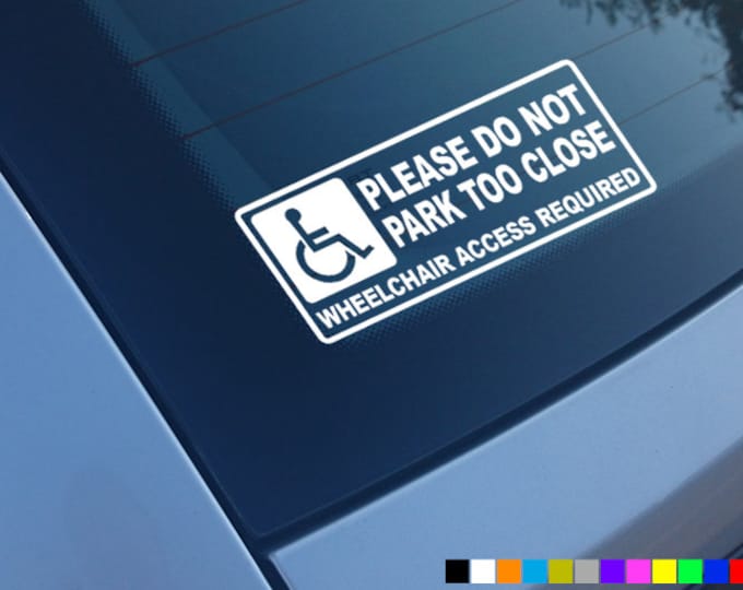 Handicap Wheelchair Ramp Access Decal Disabled Car Decal Handicap Car ...