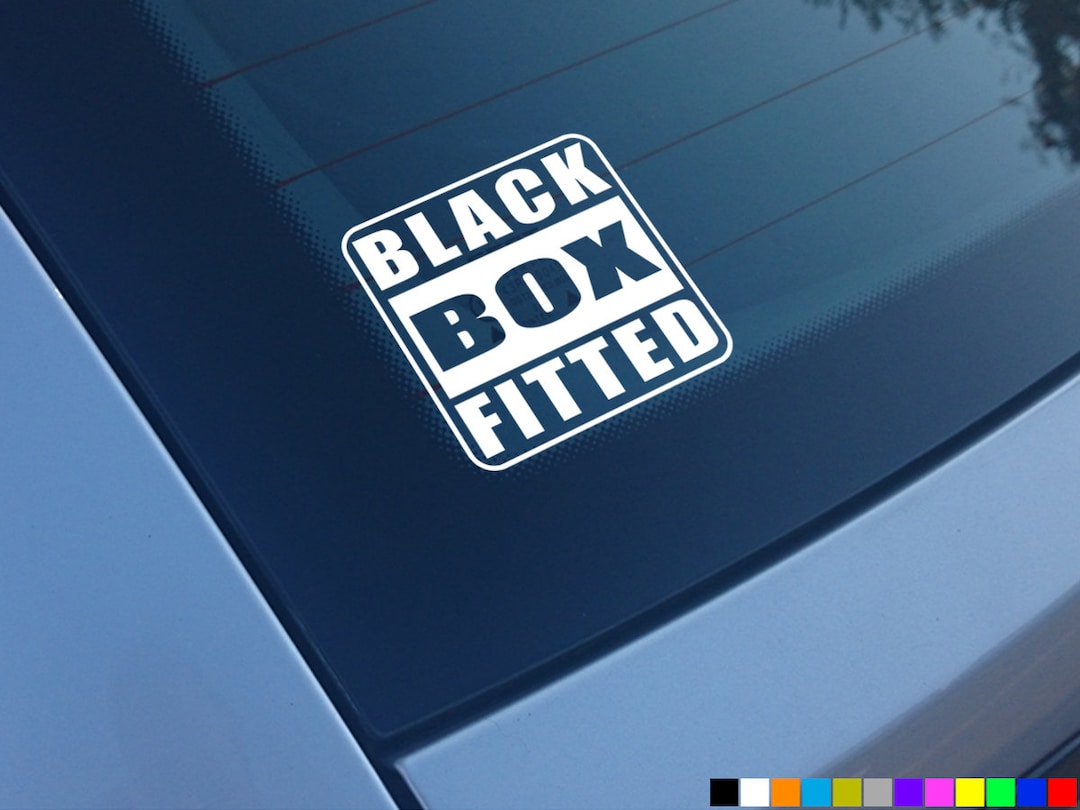 V2 BLACK BOX FITTED Funny Car Sticker Decal Vinyl Young Driver Bumper ...