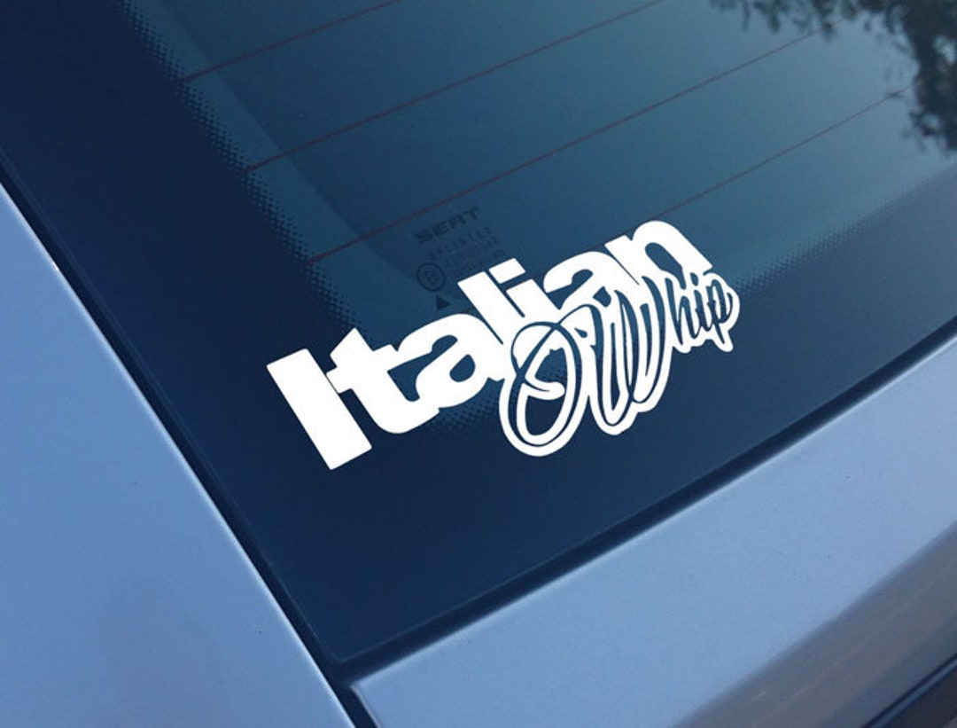 ITALIAN WHIP Car Sticker Decal Vinyl Bumper Window Funny Dub Fiat Punto ...