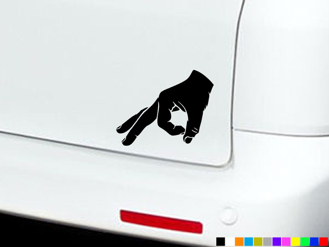 V2 GOTCHA Car Sticker Decal Vinyl Bumper Window Funny Hand Circle Game ...