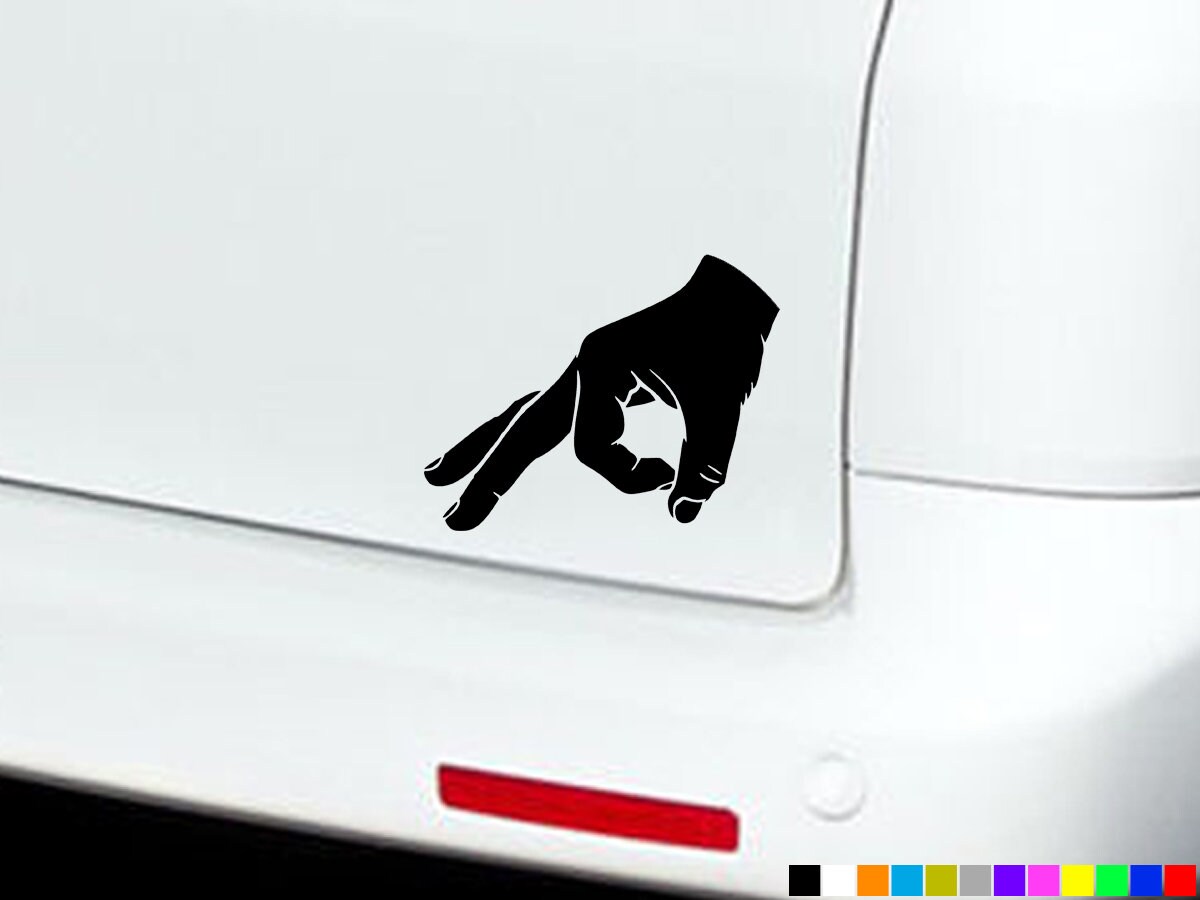 V2 GOTCHA Car Sticker Decal Vinyl Bumper Window Funny Hand - Etsy