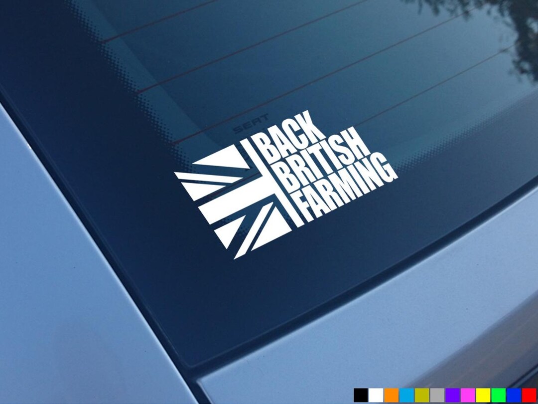 BACK BRITISH FARMING Farm Stickers Decals Bumper Window Vinyl Laptop ...