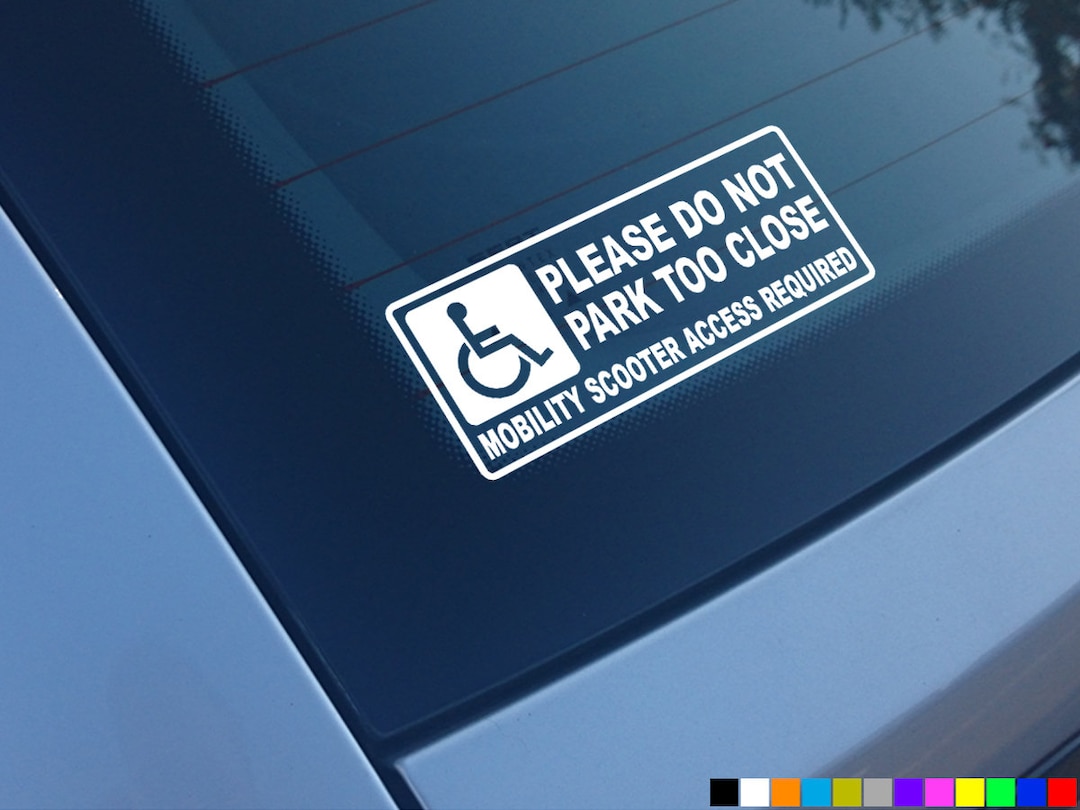 MOBILITY SCOOTER ACCESS Required Car Sticker Decal Window Door Disabled ...