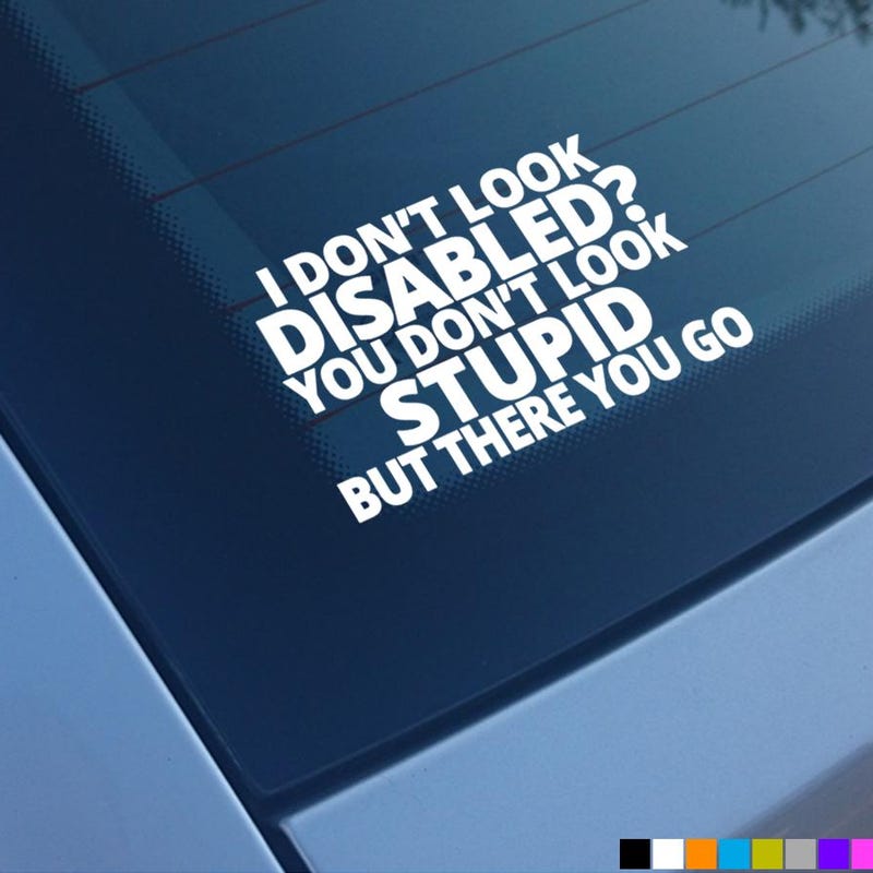 Funny Disabled Decals - Etsy