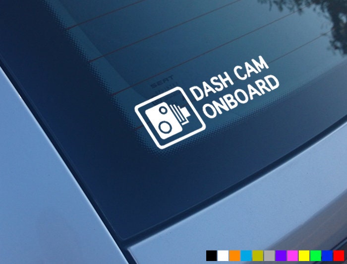 DASH CAM ONBOARD Car Stickers Decals Window Funny Bumper Cctv Hd Camera ...