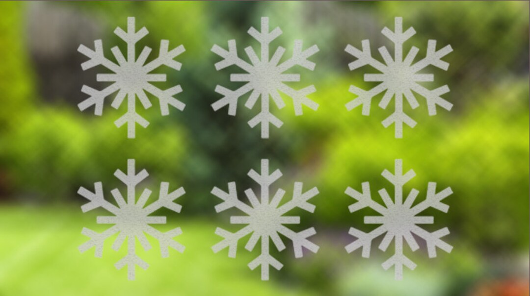 X6 SNOWFLAKE FROSTED Glass Etched Sticker Decal Vinyl House Window Door ...