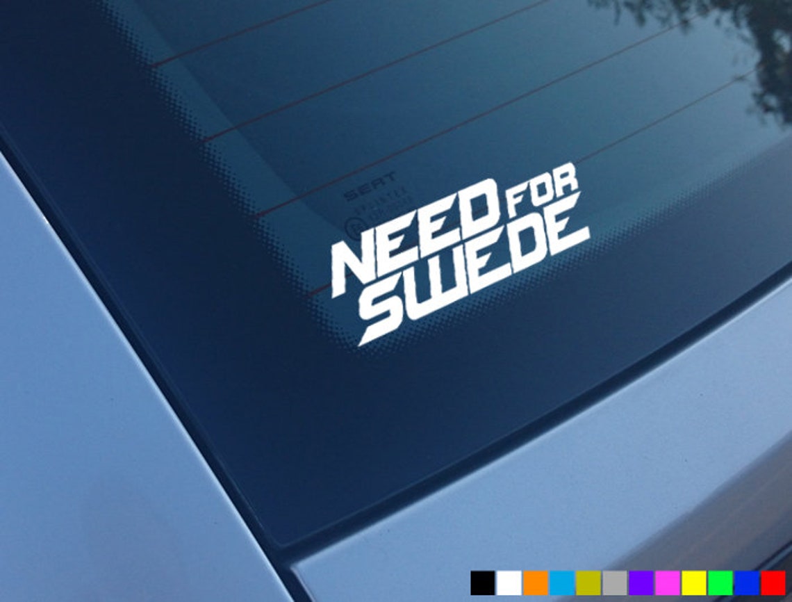 NEED FOR SWEDE Funny Car Stickers Decals Bumper Window Vinyl Volvo Saab T5 93 95 - Etsy
