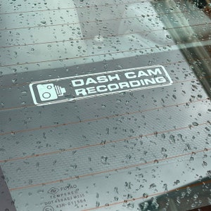 DASH CAM RECORDING Car Sticker Decal Vinyl Bumper Window Funny Cctv Hd ...